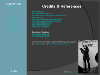 Multi-Genre Poetry Webquest | PPT