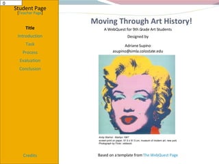 Moving Through Art History WebQuest | PPT