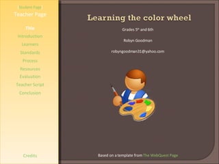 Webquest Template0 | PPT | Painting | Arts and Crafts