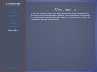 Revolutionary War Webquest | PPT