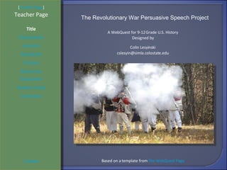 Revolutionary War Webquest | PPT