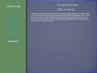 EDUC 331 Revolutionary War Webquest | PPT