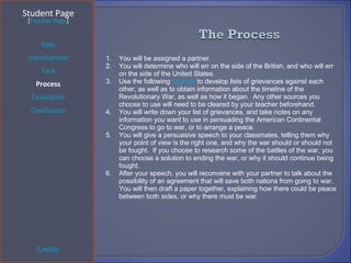 EDUC 331 Revolutionary War Webquest | PPT