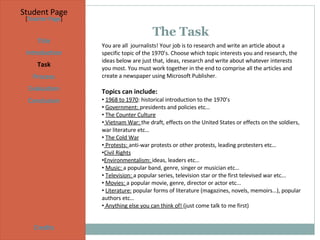 Webquest 1970's | PPT