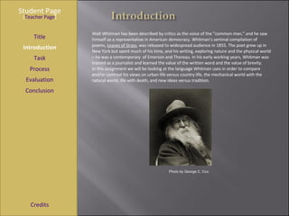Walt Whitman WebQuest | PPT