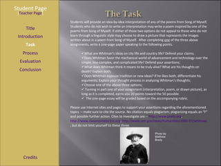 Walt Whitman WebQuest | PPT