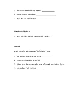 WebQuest Slave WKSHT | DOCX