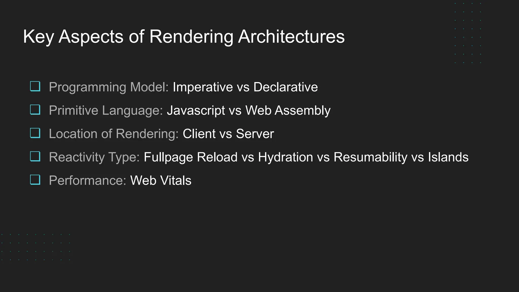 The evolution of Web Rendering Architectures | PPTX