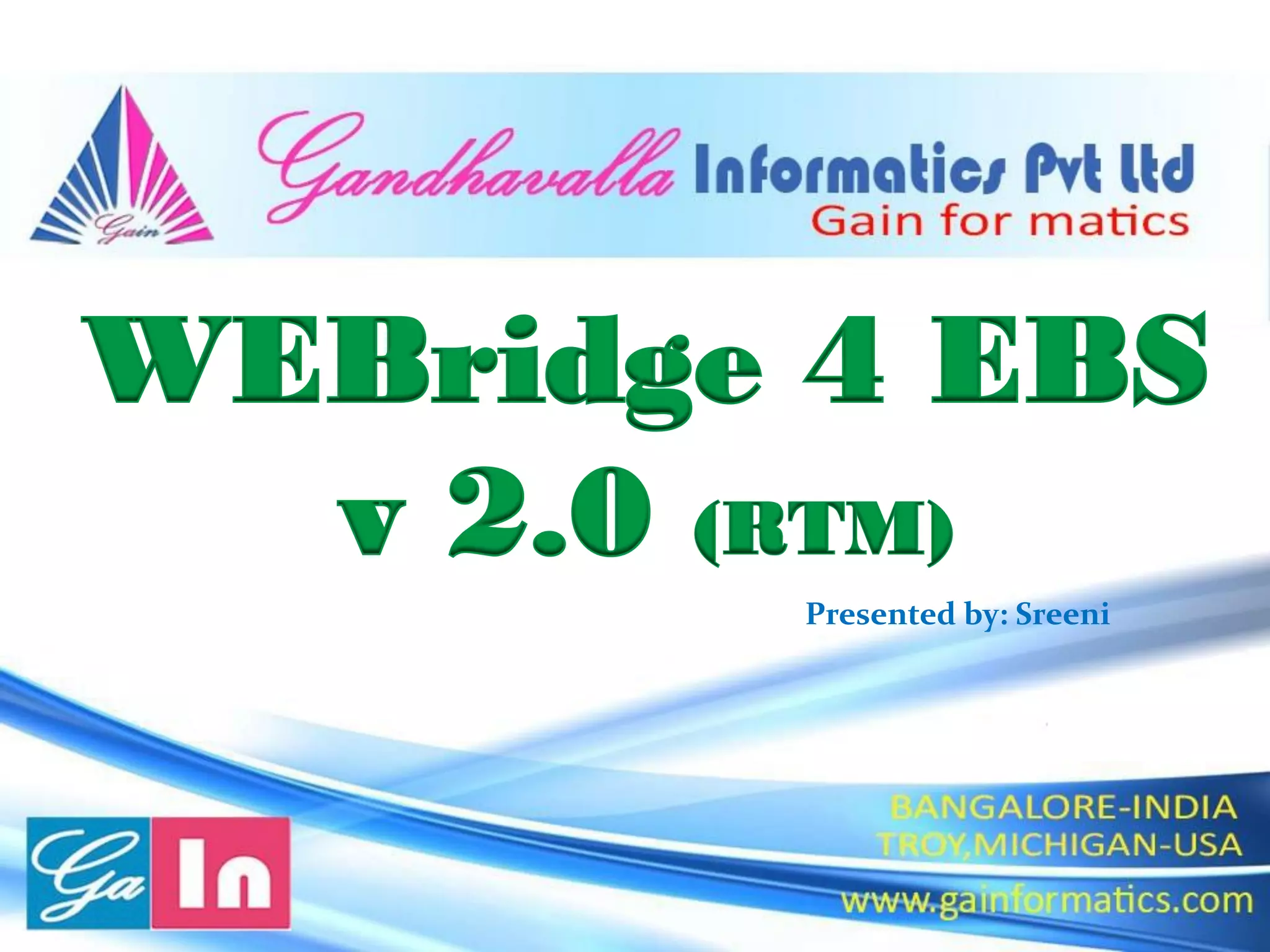 WEBridge 4 EBS ( Windchill and Oracle EBS Integration ) | PPT