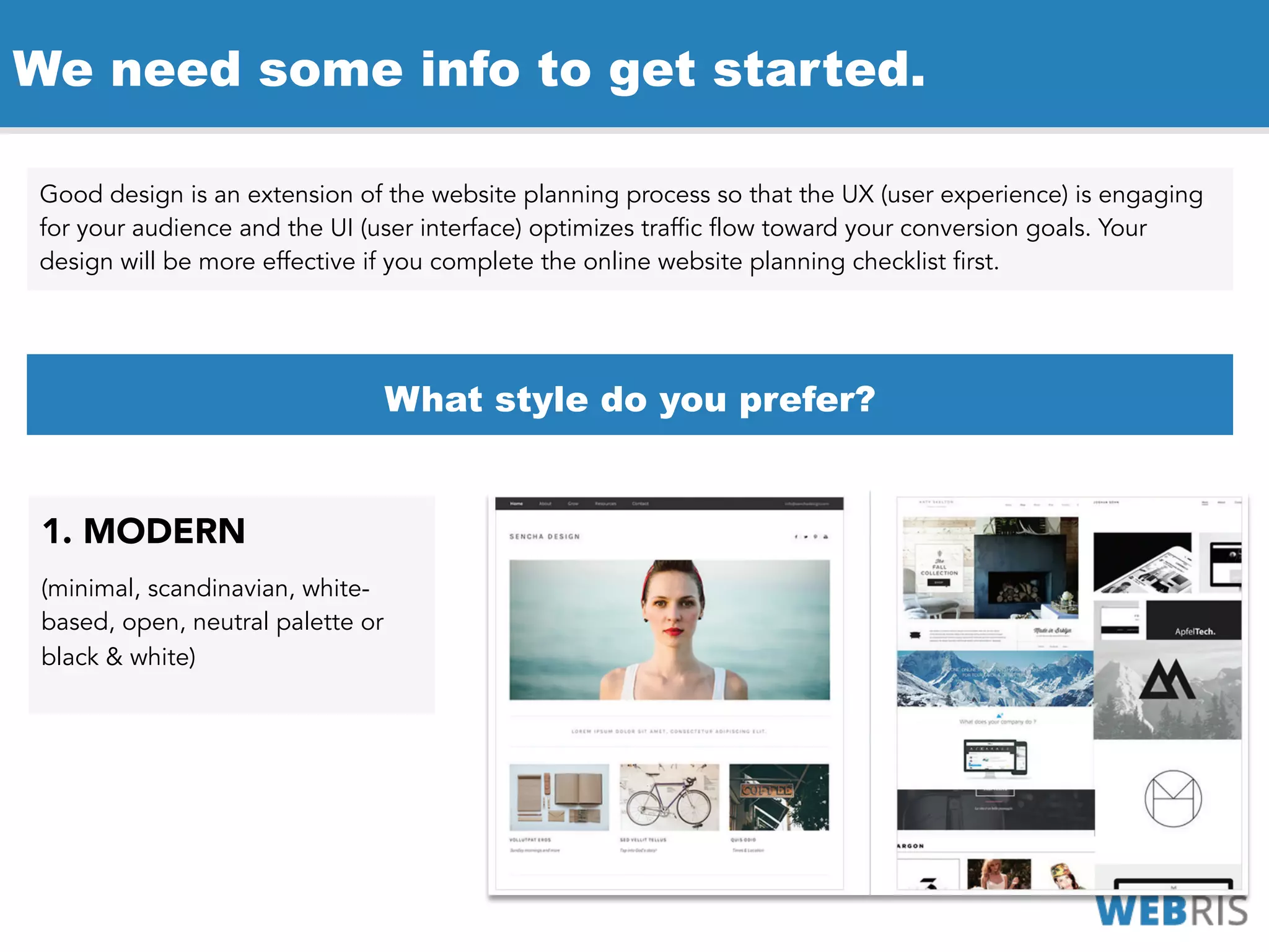 WEBRIS: Website Questionnaire | PPT