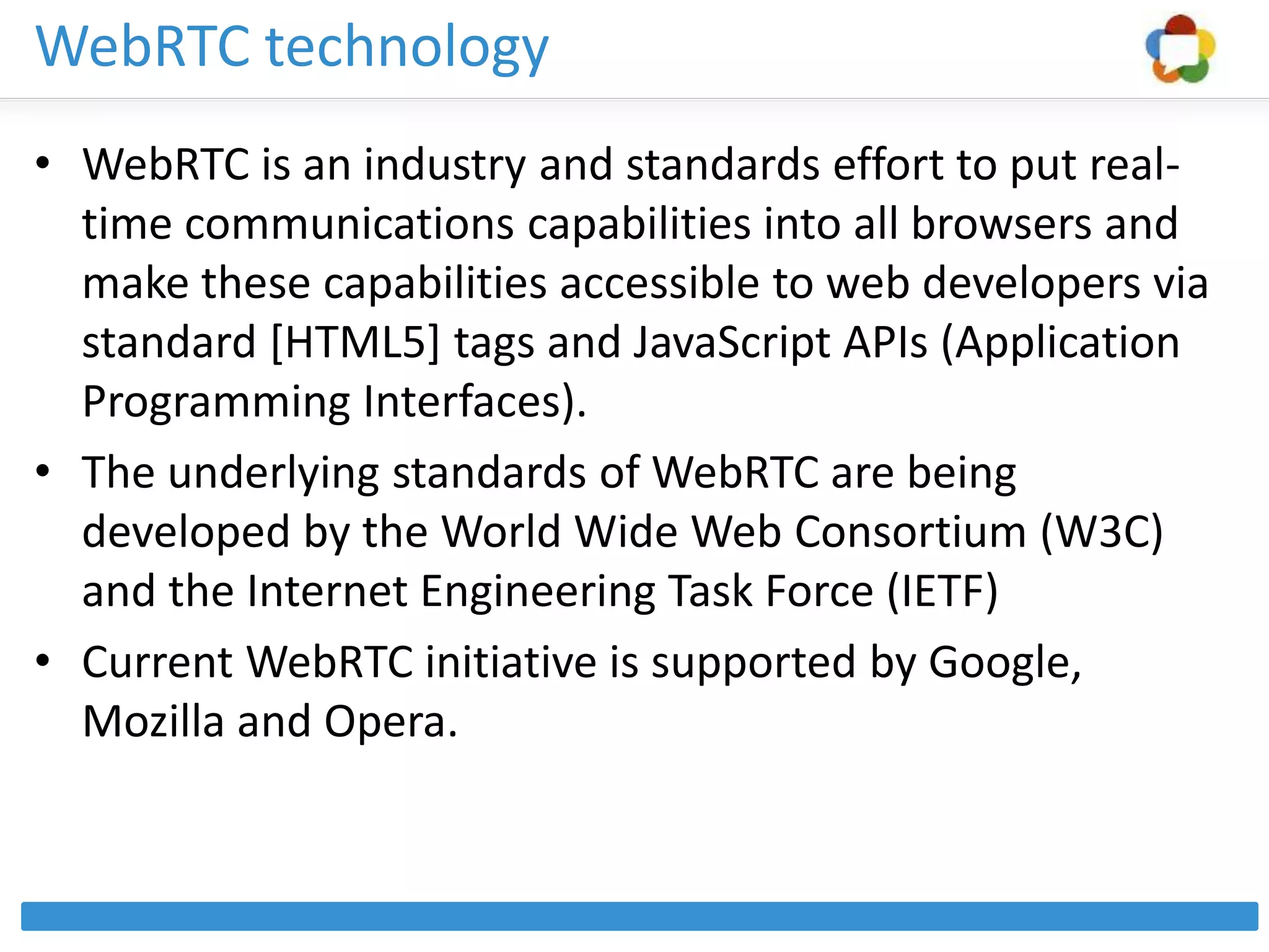 WebRTC presentation | PPTX