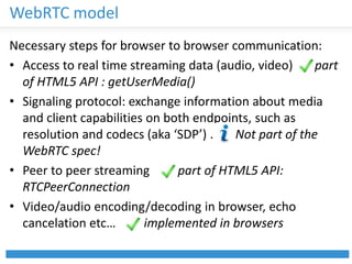 WebRTC presentation | PPTX | Web Conferencing | Computer Software and Applications