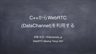 C++からWebRTC (DataChannel)を利用する | PPT