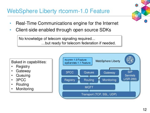 WebSphere Liberty Rtcomm: WebRTC Middleware for the Enterprise