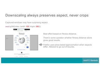 WebRTC Standards & Implementation Q&A - getDisplayMedia 1.0 | PPT