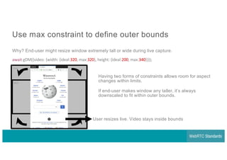WebRTC Standards & Implementation Q&A - getDisplayMedia 1.0 | PPT