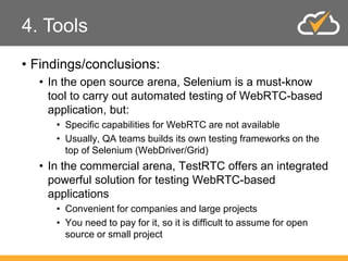 WebRTC Testing: State of the Art | PPTX | Browsers | Computer Software ...