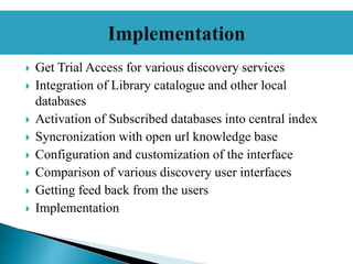 Web scale discovery service | PPSX
