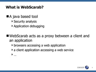 Webscarab demo @ OWASP Belgium | PPT