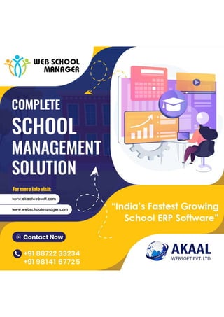 Web School Manager | ERP School Software | Software Development | PDF