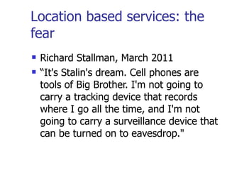 Location, Location, Location? Legal and Privacy Issues around ...