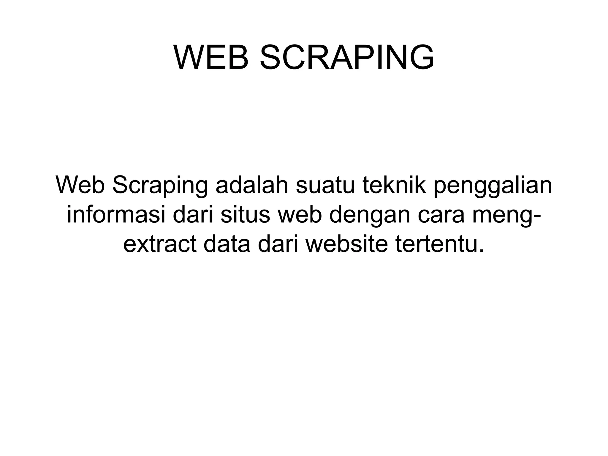 Web Scraping | PPTX