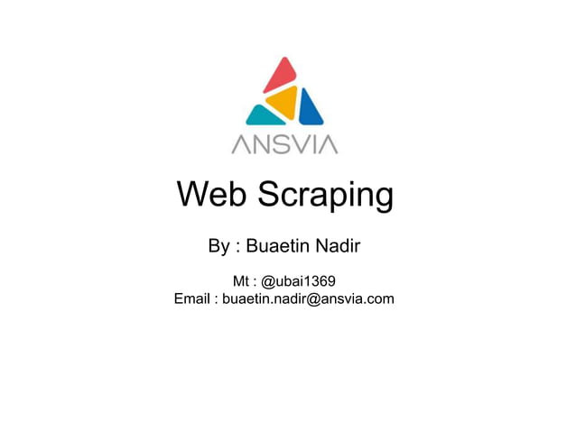 Web Scraping | PPTX