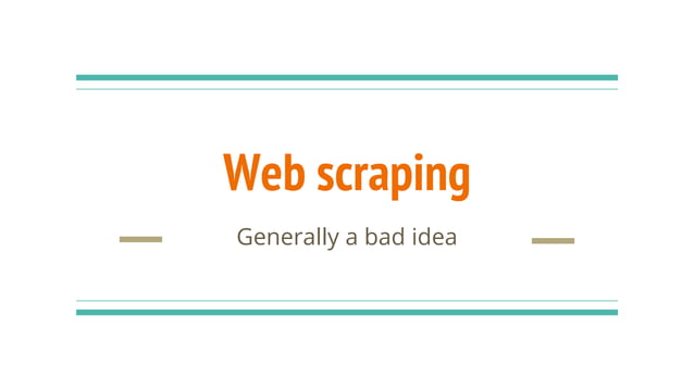 Web scraping | PPTX