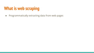 Web scraping | PPTX