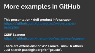 Web scraping 101 with goutte | PPTX | Web Development | Internet