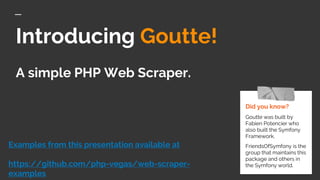 Web scraping 101 with goutte | PPTX | Web Development | Internet