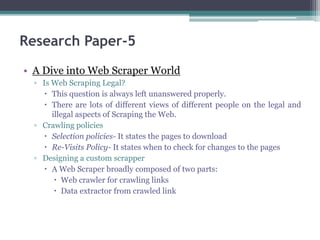 Web scraping and healthcare | PPT
