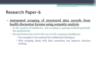 Web scraping and healthcare | PPT
