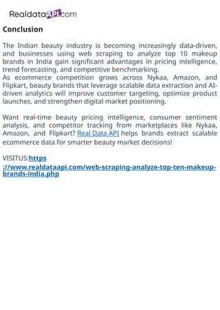 web scraping to analyze top 10 makeup brands in India_PPT.pptx