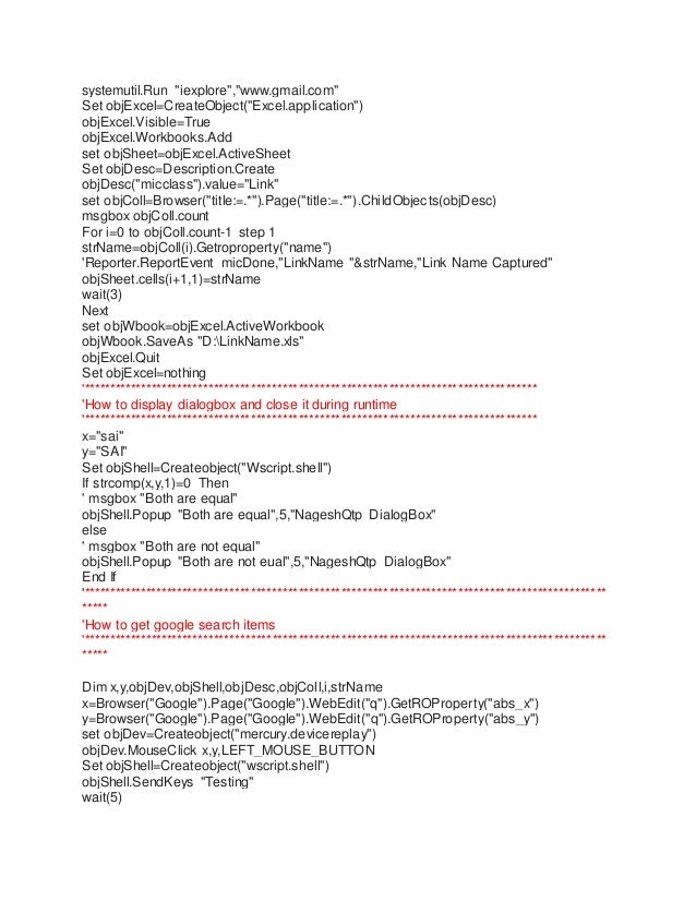 Web scripts for practice