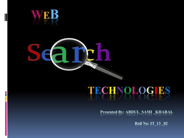 Web search Technologies | PPTX