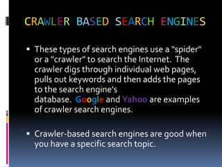 Web search Technologies | PPTX