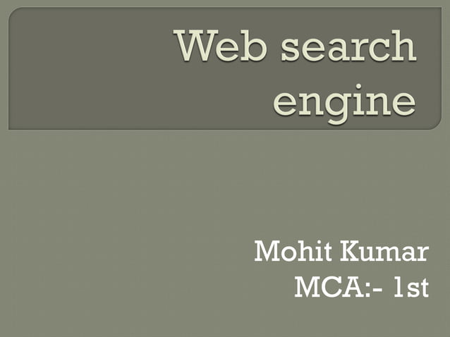Web search engine | PPT | Search | Internet