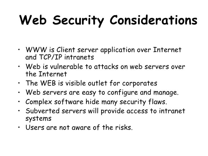 Web Security
