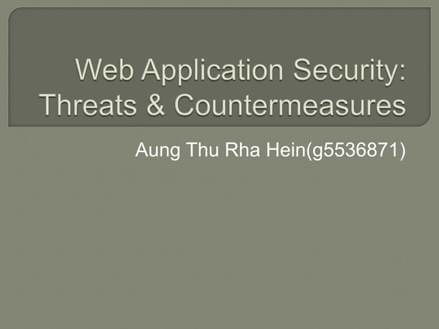 Web Application Security Threats And Countermeasures Ppt