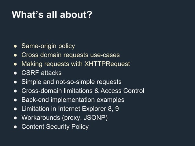 Web Security - Cookies, Domains and CORS | PPTX | Web Development | Internet