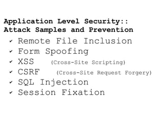 Web Application Security | PPT