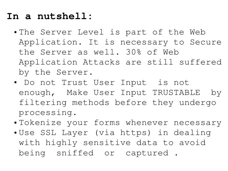 Web Application Security