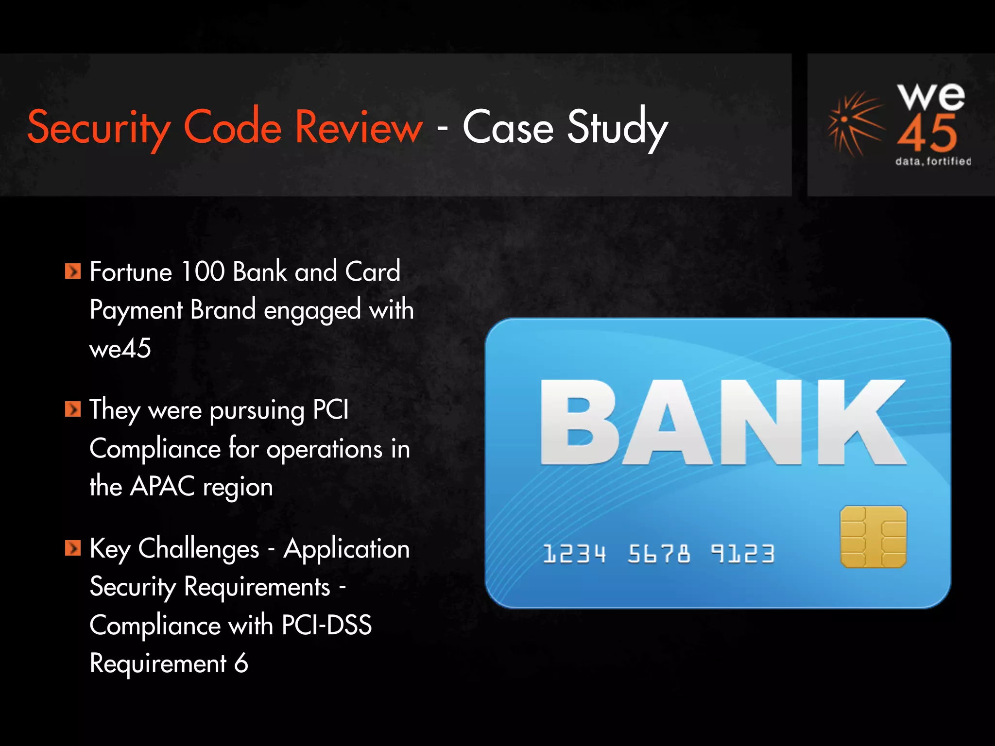 Security Code Review Case Study - we45 | PPT