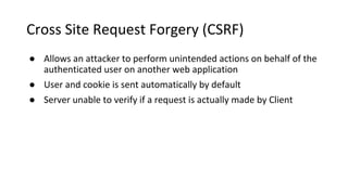 Web security for developers | PPT | Free Download