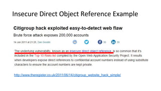 Web security for developers | PPT