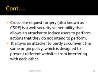 Web security landscape Unit 3 part 2 | PPT
