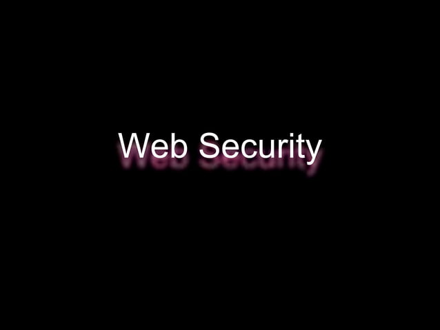 Web security | PPT
