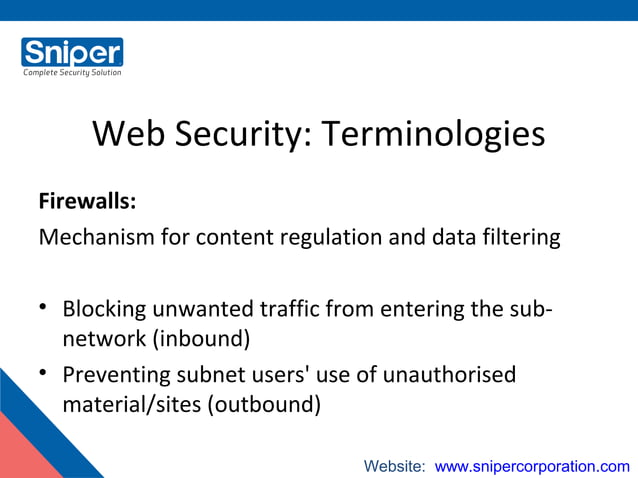 Web security ppt sniper corporation | PPT
