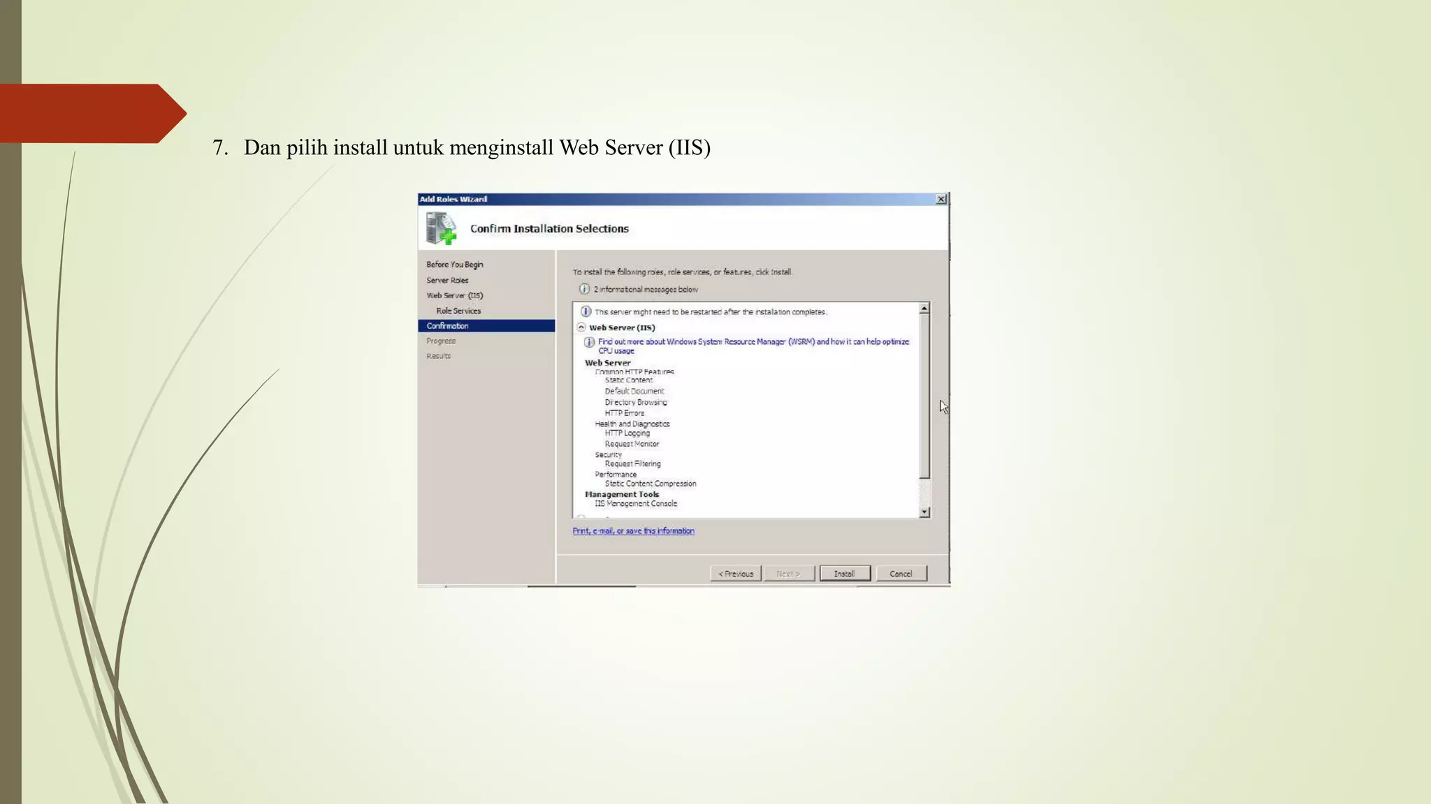 Lab 1.5 Cara Membuat Web Server Pada Windows Server | PPTX